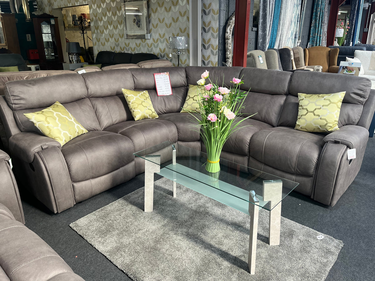 Kester recliner grey wipeable fabric – Bredins Furniture - House2home ...