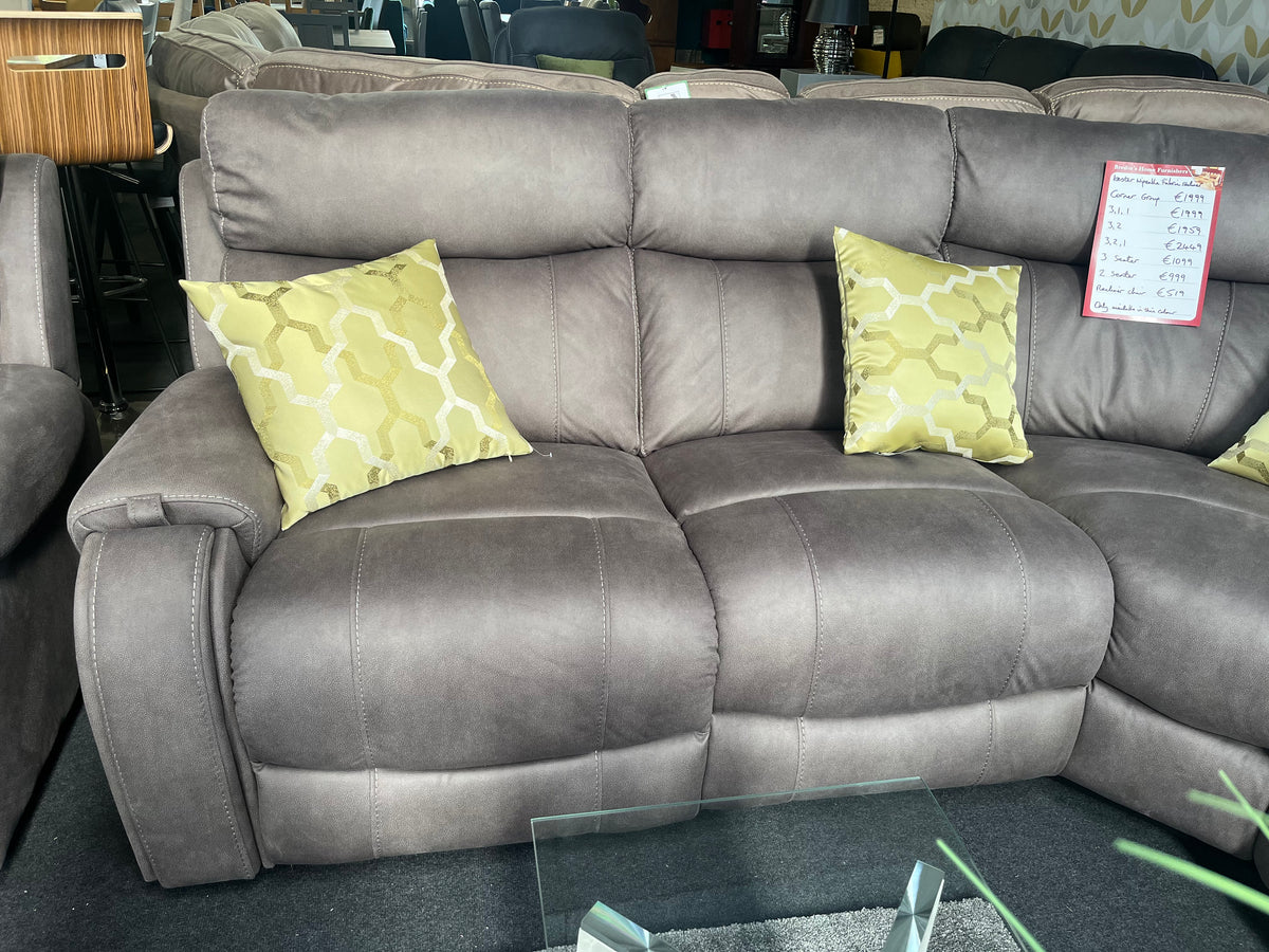 Kester recliner grey wipeable fabric – Bredins Furniture - House2home ...